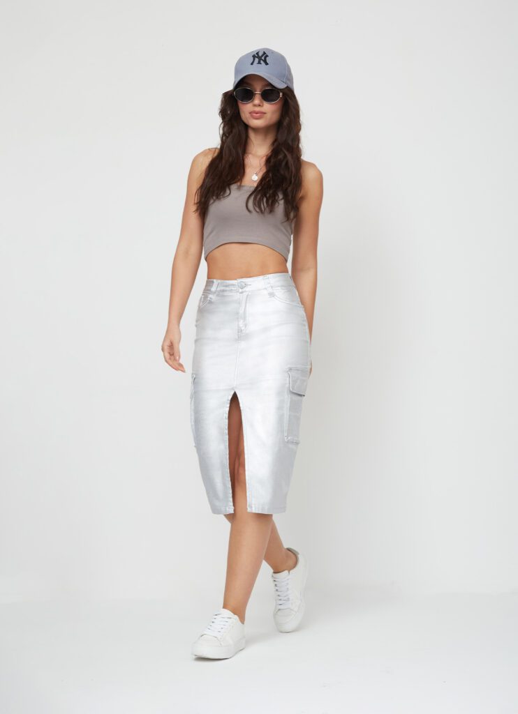 Falda Lucina Plata - Xlive Jeans